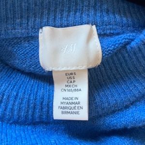 H&M | Sweaters | Bright Blue Hm Sweater | Poshmark